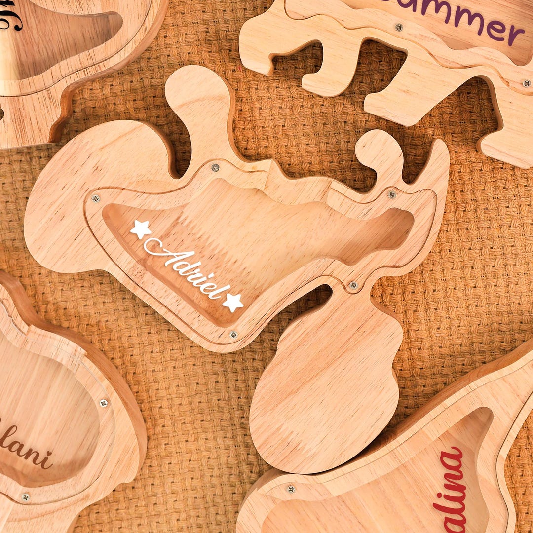 Motorcycle Wooden Piggy Bank: Personalized Kids Coin Bank - Etsy
