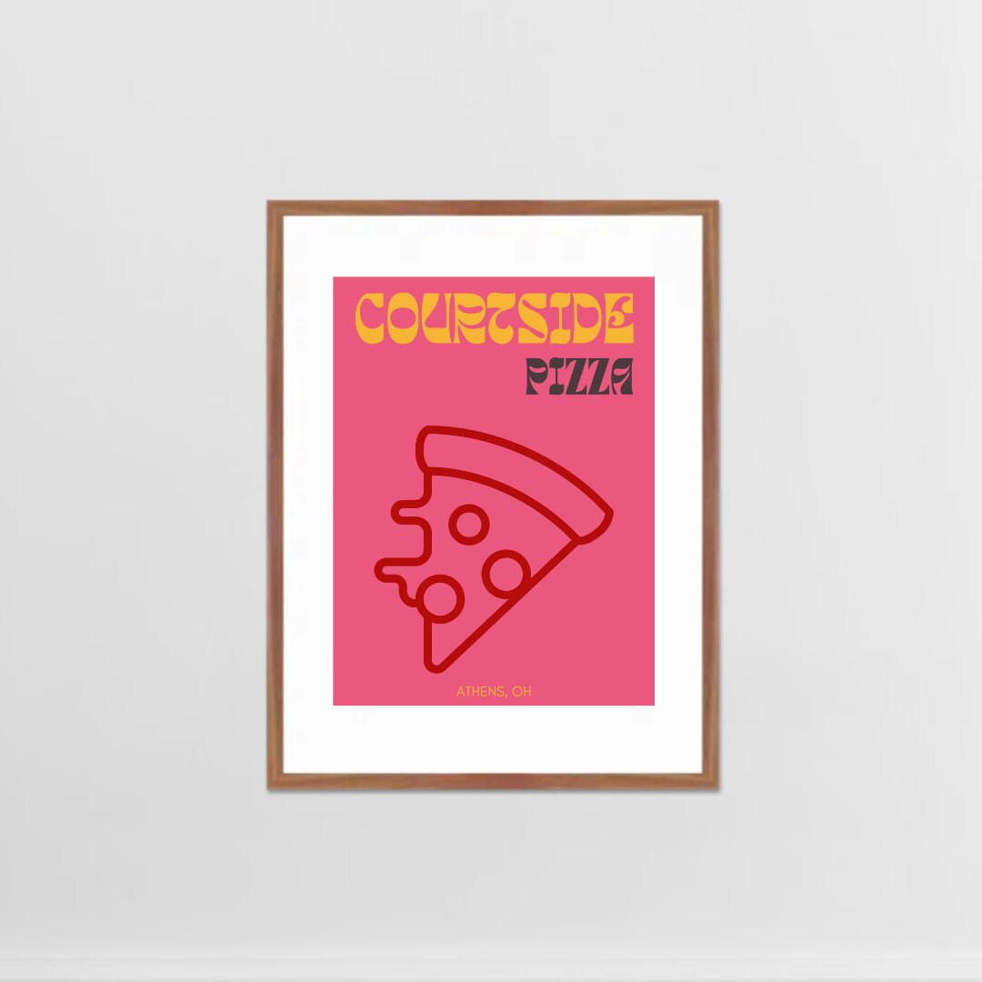 Athens, Ohio Bar Prints: Courtside Pizza - Etsy