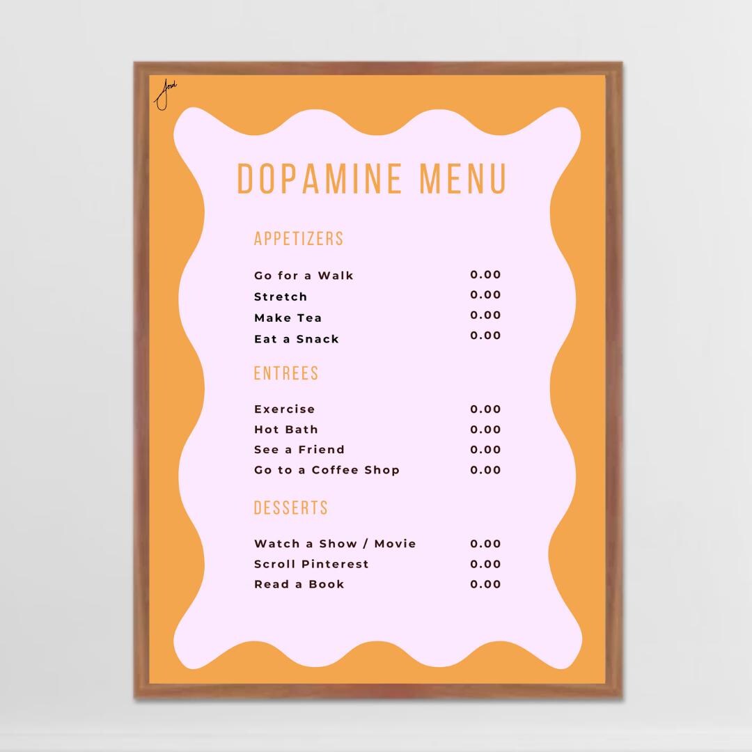 Wall Art Prints | Funky Dopamine Menu | Digital Download - Etsy