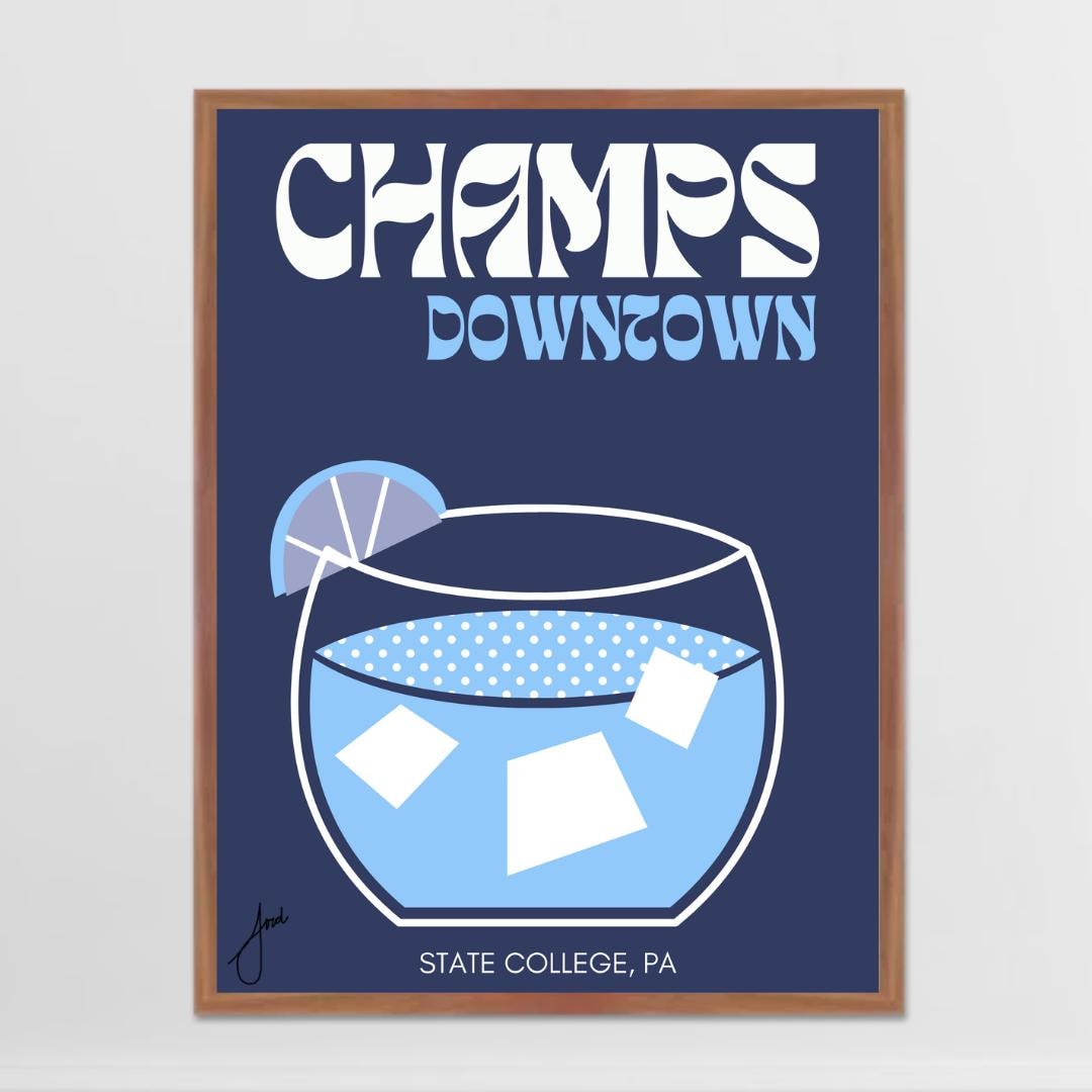 Penn State University Bars | Champs Downtown | Digital Prints - Etsy