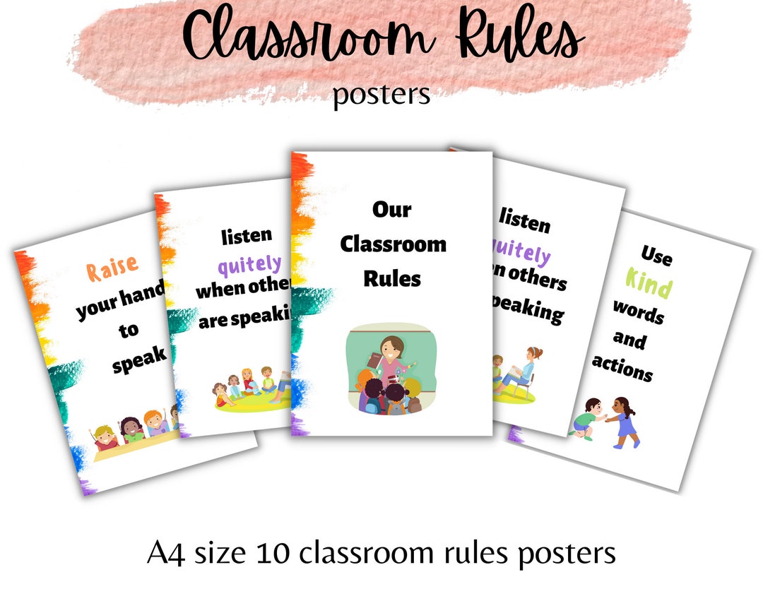 Carteles de reglas del aula / Reglas y expectativas de la - Etsy México