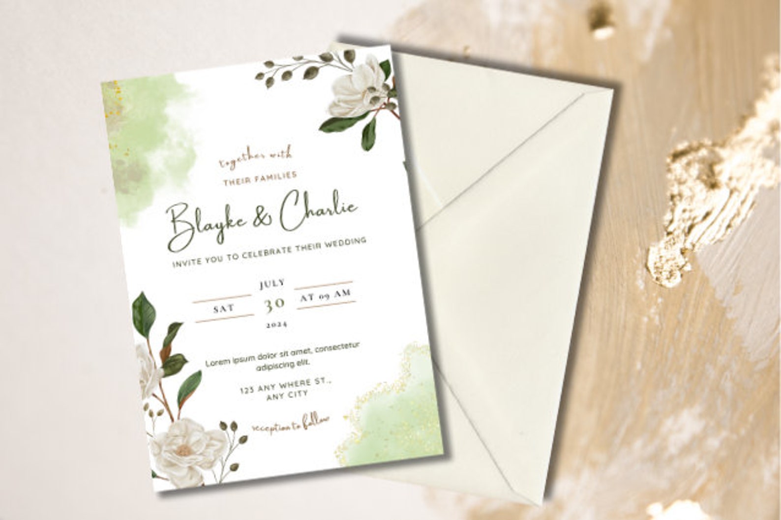 Editable Wedding Invitation Template |wedding Invitation | Invitation ...