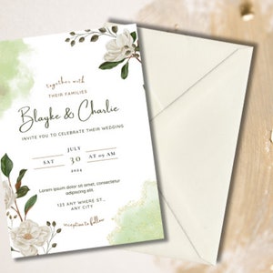Editable Wedding Invitation Template |wedding Invitation | Invitation ...