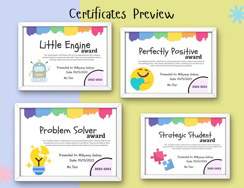 End of the Year Certificates | Make Those Goodbyes Bittersweet | - Etsy