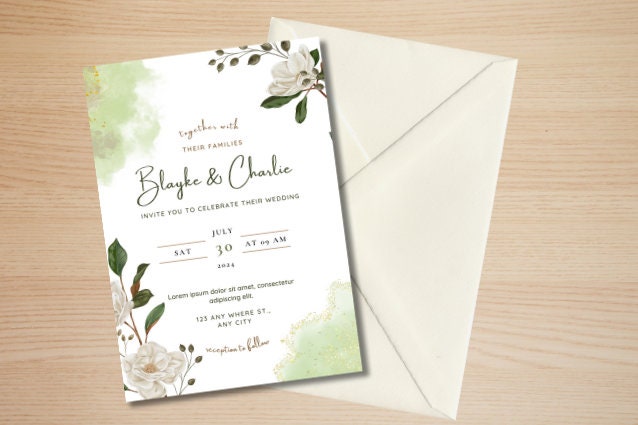Editable Wedding Invitation Template |wedding Invitation | Invitation ...