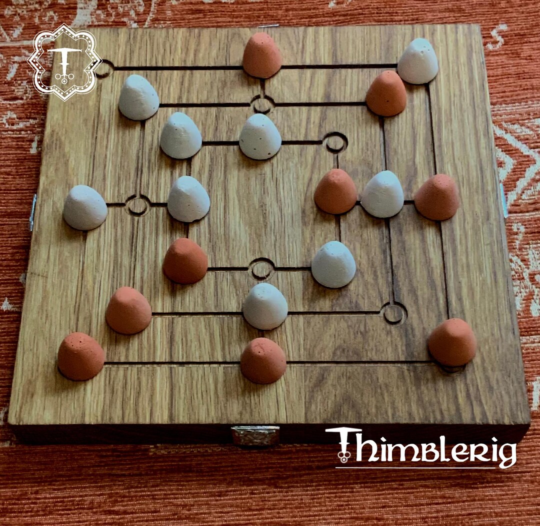 Six and Nine Mens Morris Oak Board - Etsy