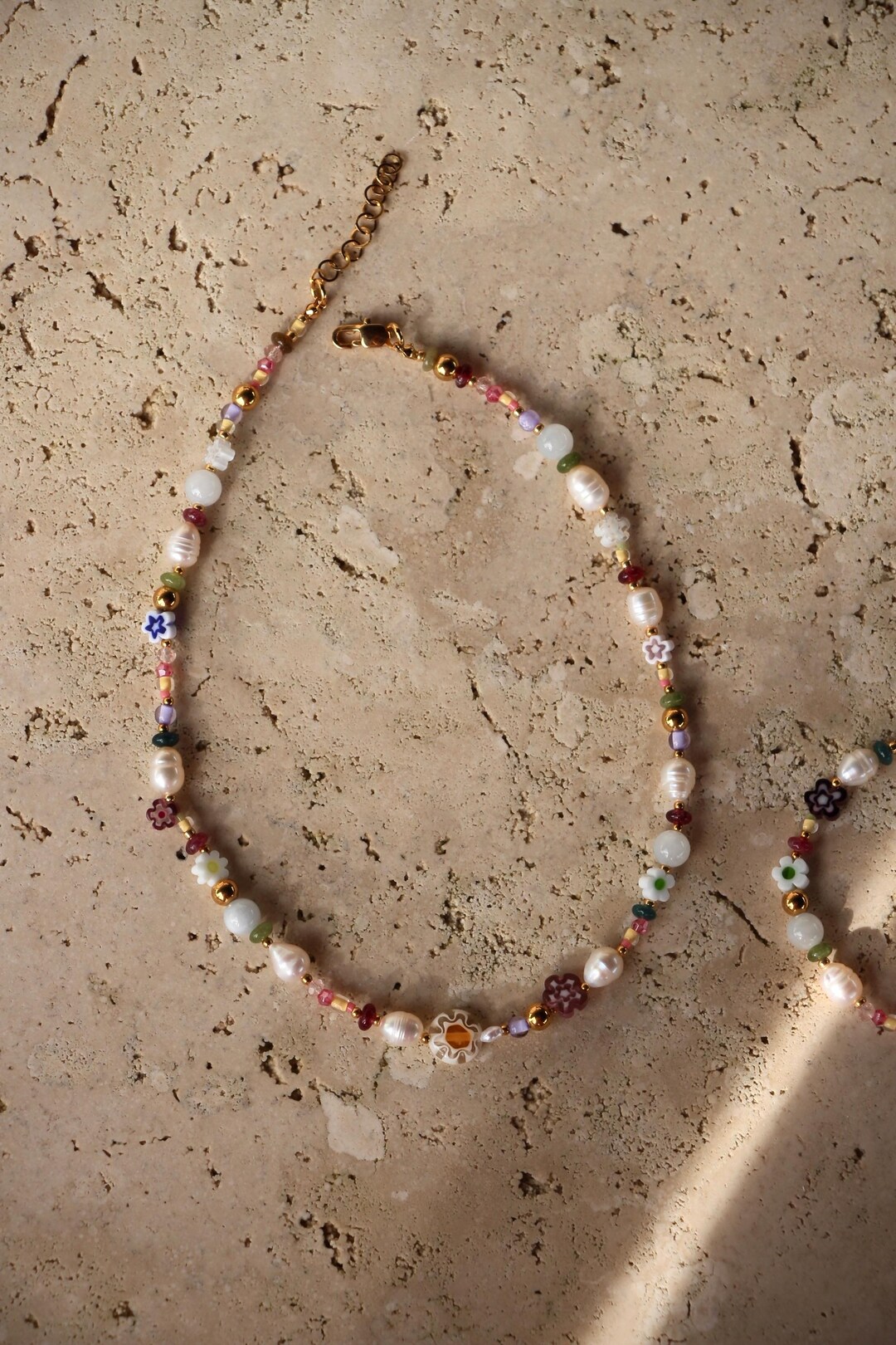 Bunte Perlenkette Aus Edelstahl - Etsy