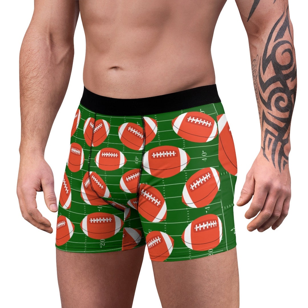 Football All Over Print Men's Boxer Briefs - Etsy