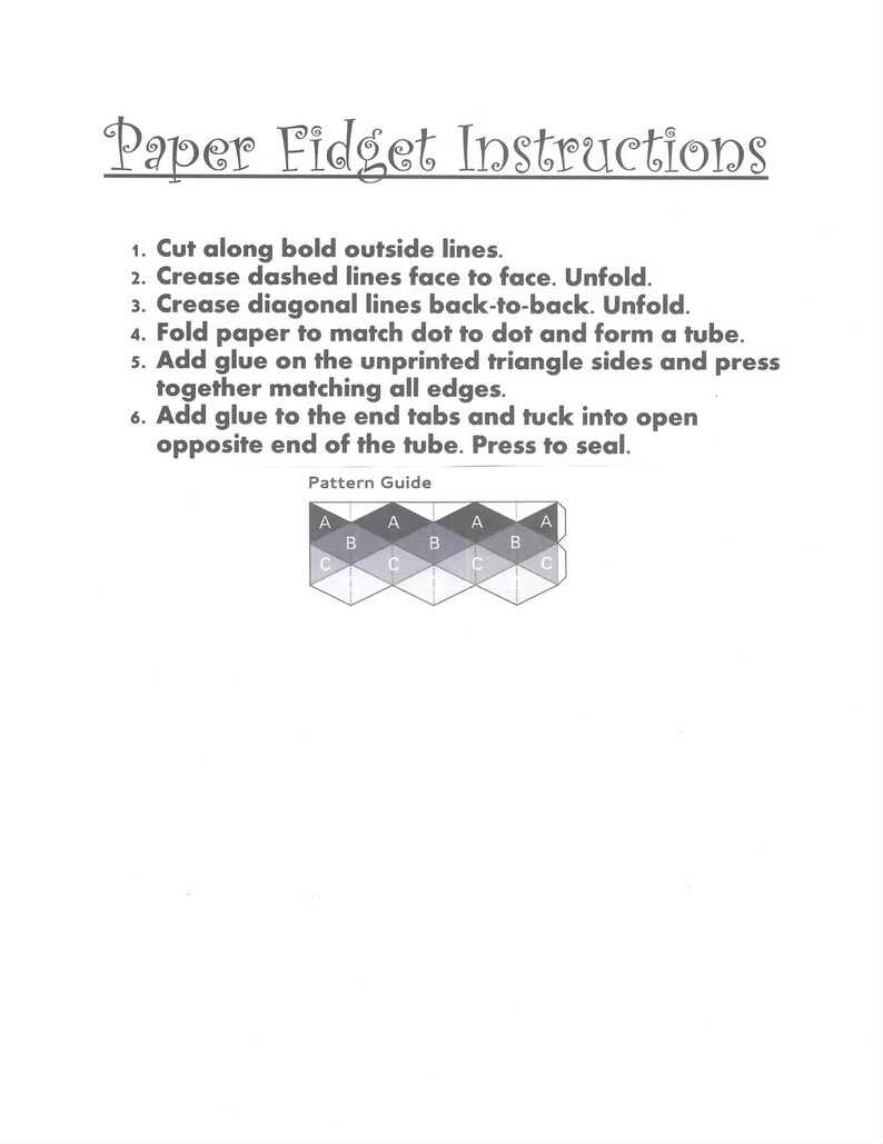 Valentine Paper Fidget. Super Cute Easy to Make. Fun to Use ...