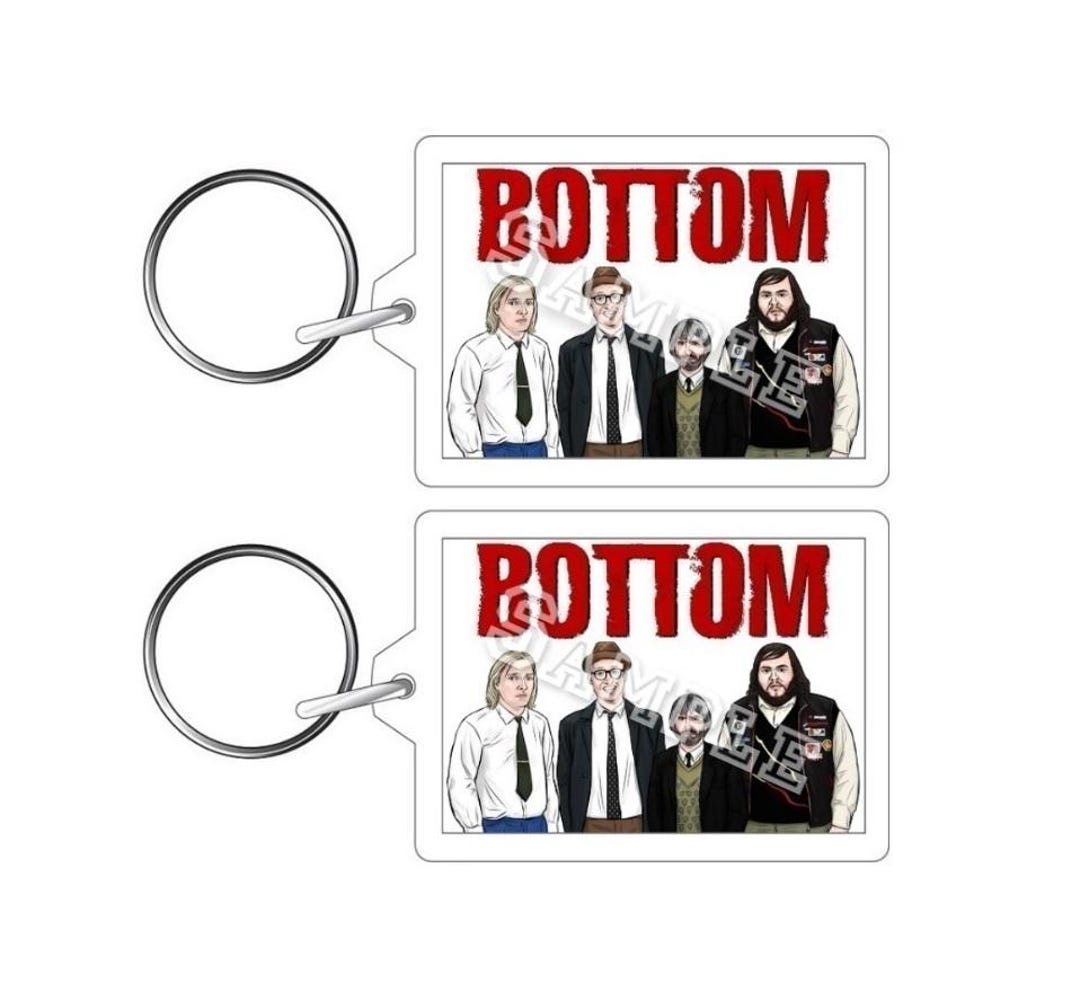 Bottom 90's TV Show Inspired Exclusive Hand Drawn Cast Artwork Keyring ...