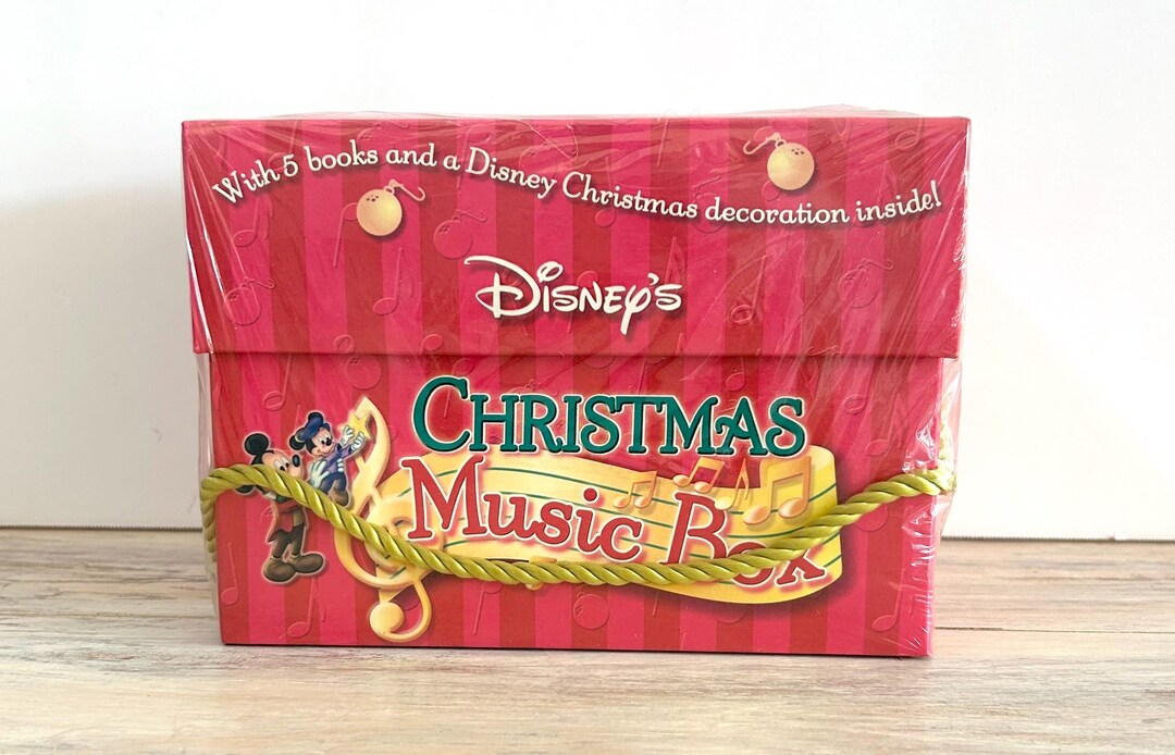 Vintage 2002 Disneys Christmas Music Box With Five Mini Books by Disney ...