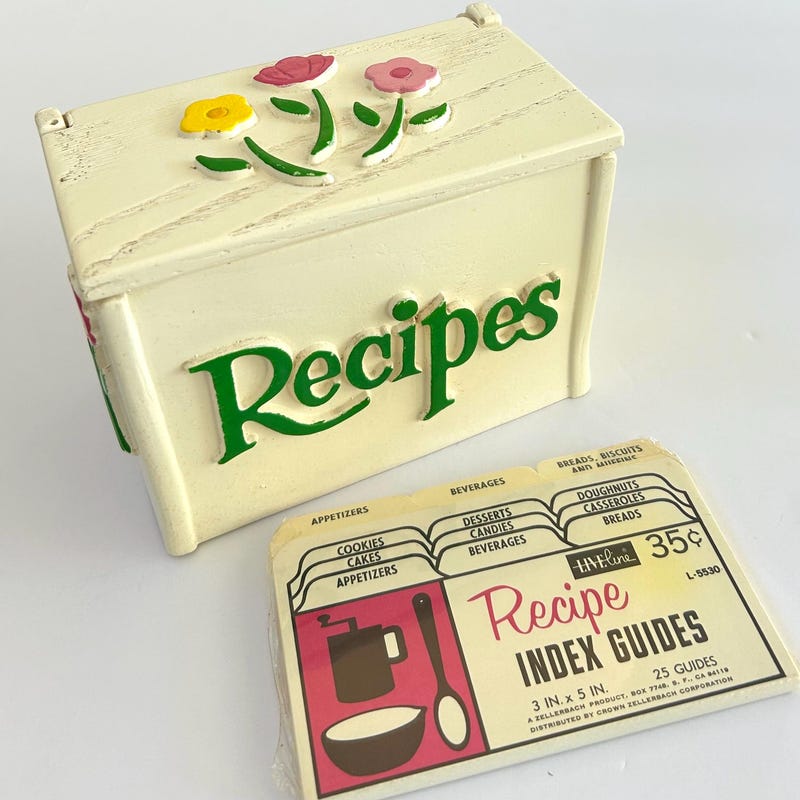 Painted Recipe Box - Etsy