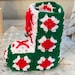 Vintage Hand Knit Granny Square Christmas Stocking / Boot - Etsy