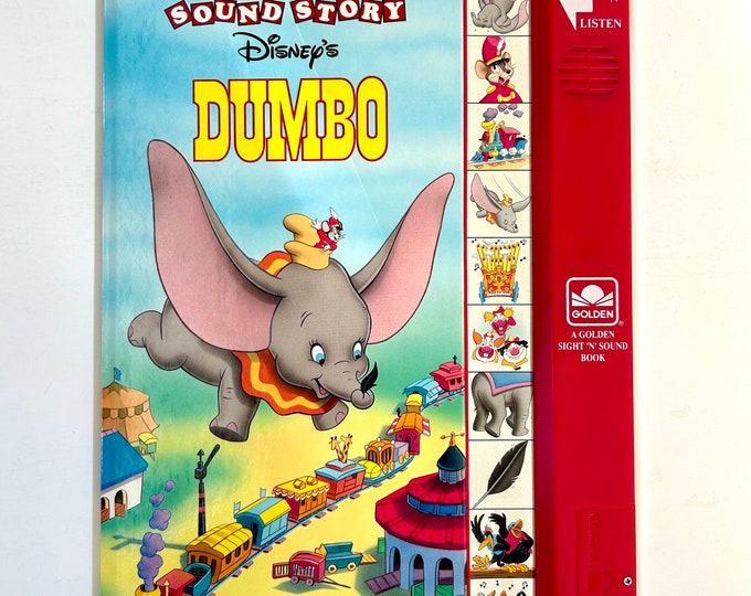 Vintage 1993 Disneys DUMBO Golden Sound Story Book Electronic Story ...