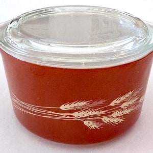 Vintage Pyrex Autumn Harvest Wheat Round 473B Casserole Dish - Etsy