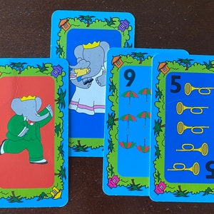 Vintage BABAR and Friends Go Fish Card Game by Great American - Etsy