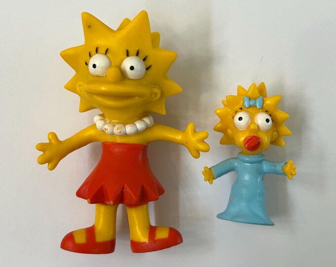 Vintage 1990s the Simpsons Lisa and Maggie PVC Figurines - Etsy