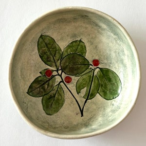 Vintage Salt Marsh Pottery Small Wintergreen Bowl Trinket Dish - Etsy