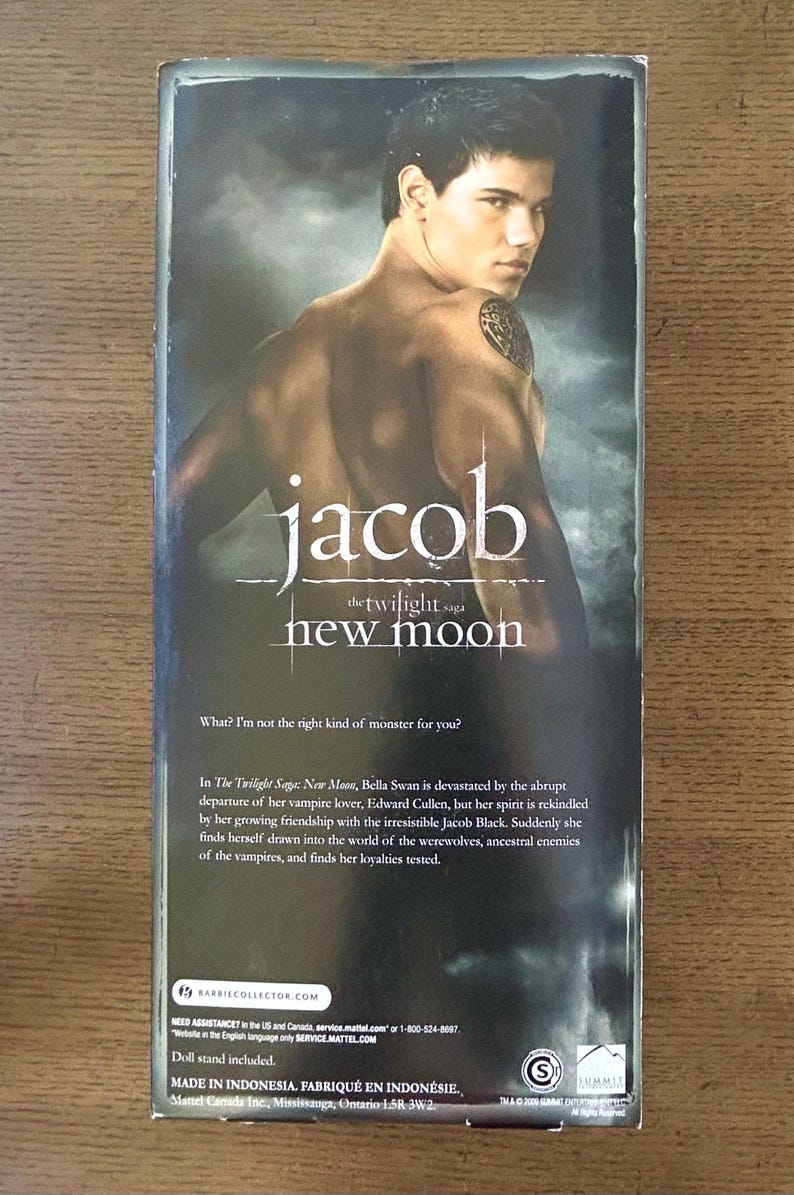 Twilight Saga Barbie: Jacob or Victoria, Mattel Pink Label (NEW) - Etsy
