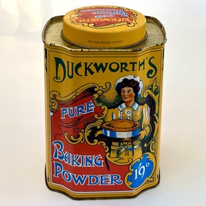 Vintage Duckworths Pure Baking Powder Tin Container 6 1/2” H Empty - Etsy