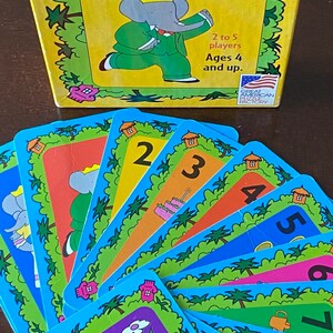 Vintage BABAR and Friends Go Fish Card Game by Great American - Etsy