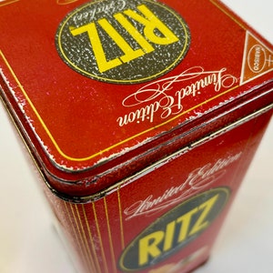 Vintage 1986 RITZ Crackers Limited Edition Oblong 16 Oz Tin Container ...