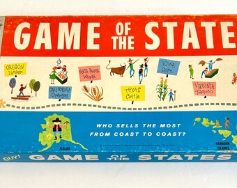 Vintage Game of the States Boardgame 1960 Milton Bradley Board Game - Etsy