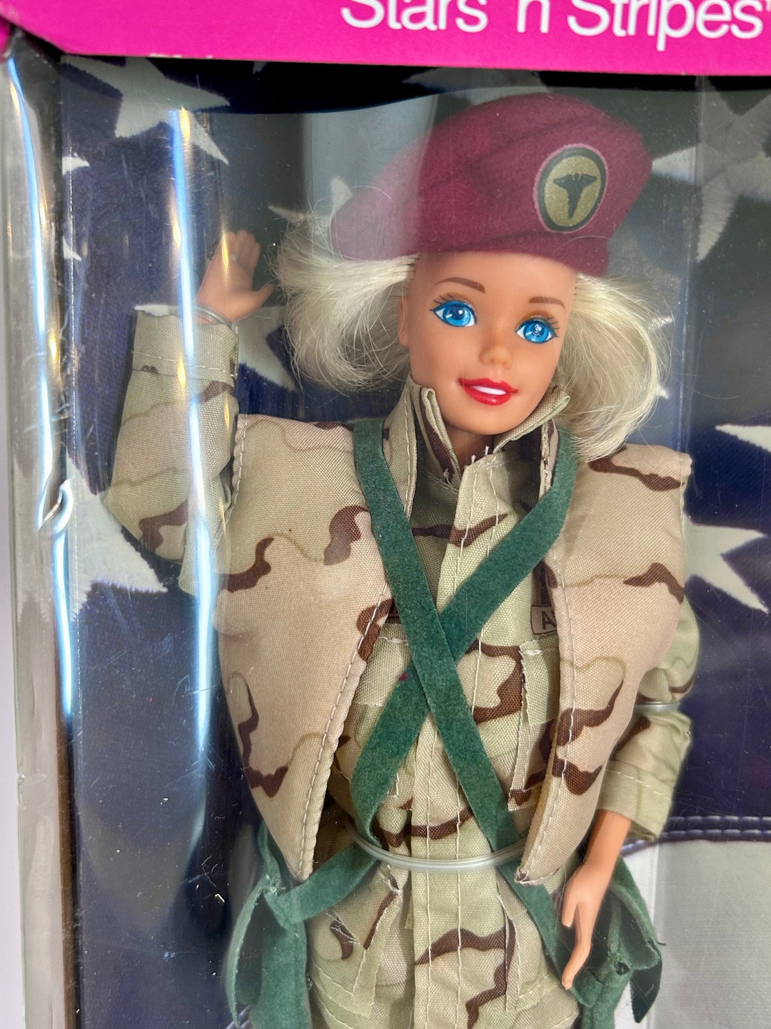 Vintage 1992 Stars N Stripes ARMY Barbie Doll Action Figure by Mattel ...