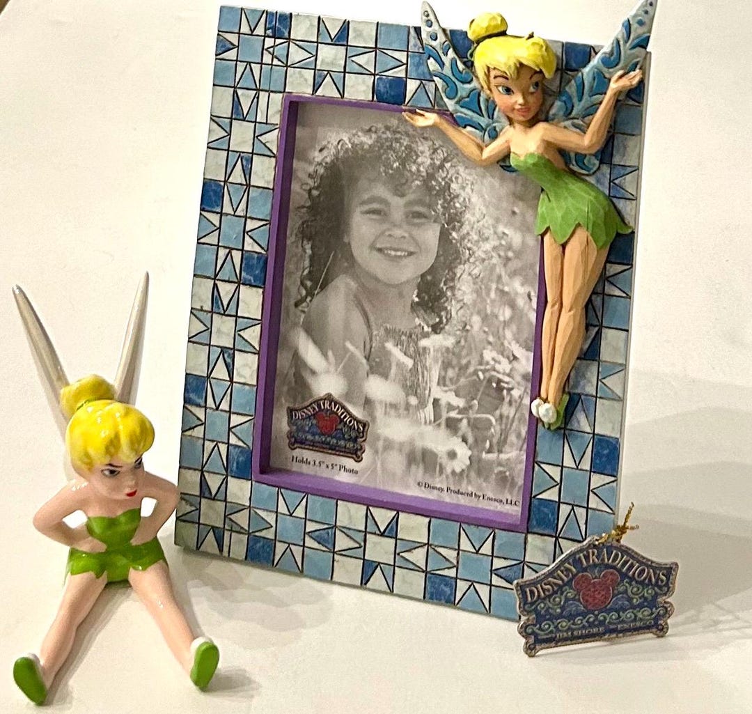 Selection of Vintage Disney Tinker Bell Porcelain Pouting Figurine and ...