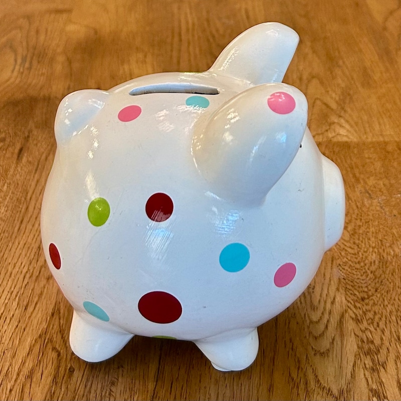 Polka Dot Piggy Bank - Etsy