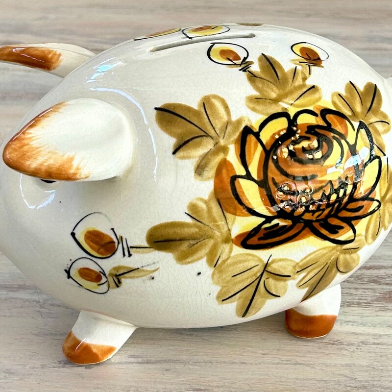 Handpainted Piggy - Etsy