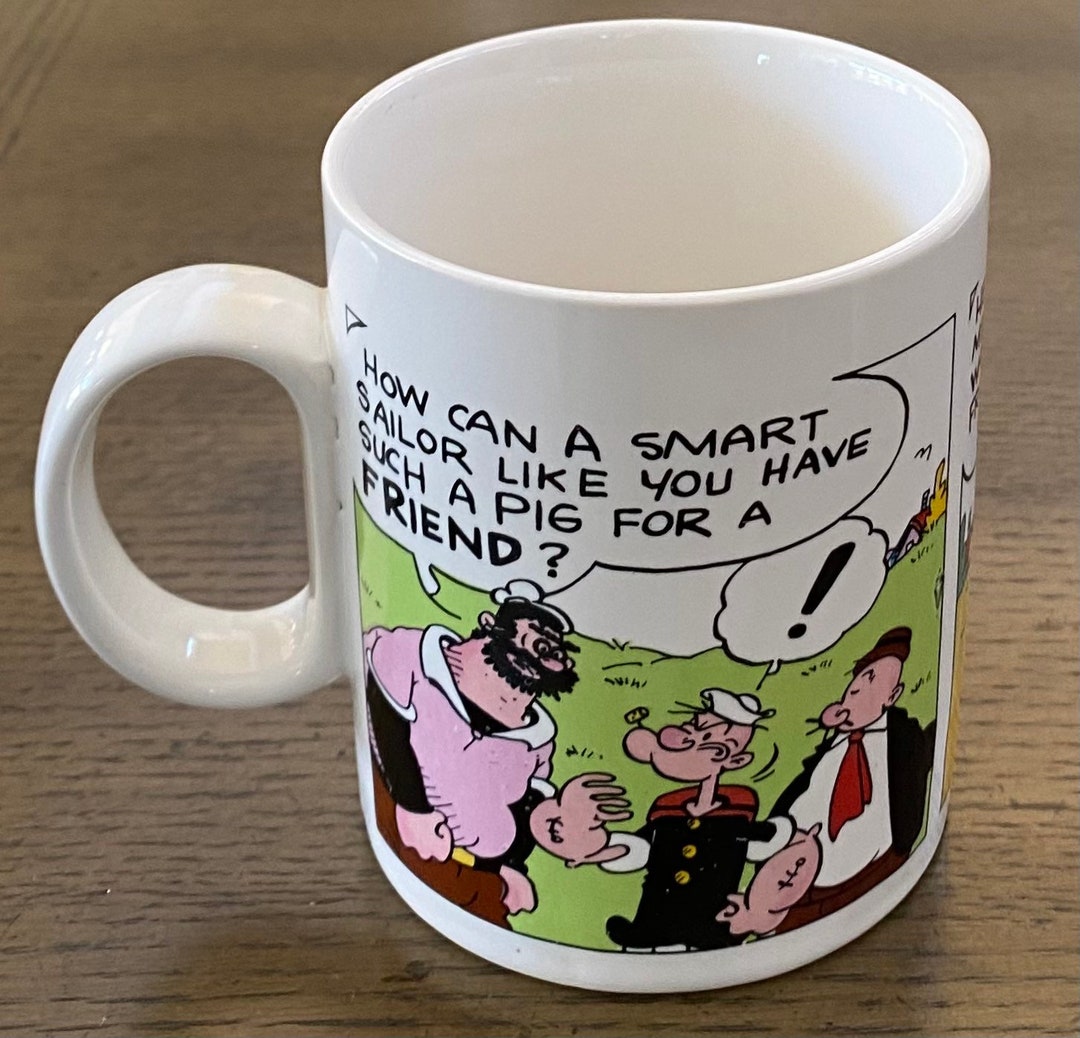 Vintage 1980 Popeye Coffee / Tea Ceramic Mug 10 Oz by King Features ...