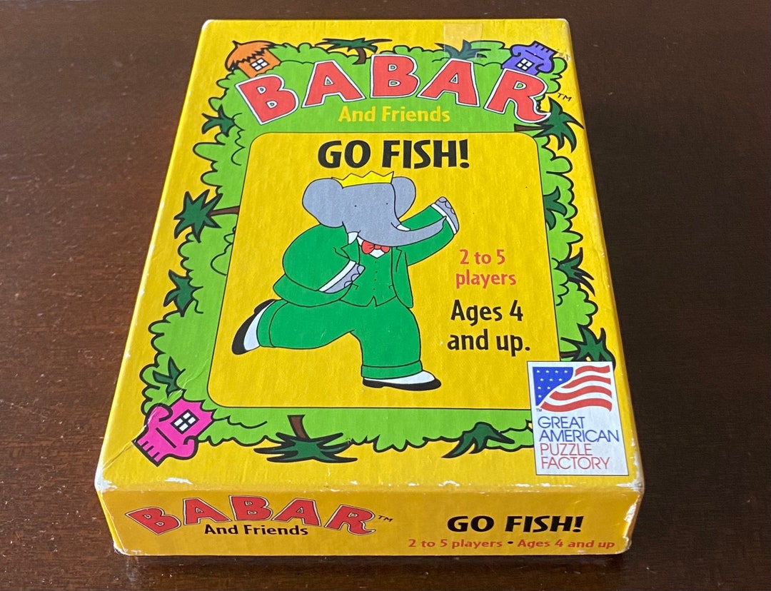 Vintage BABAR and Friends Go Fish Card Game by Great American - Etsy