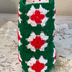 Vintage Hand Knit Granny Square Christmas Stocking / Boot - Etsy