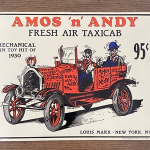 Vintage 1991 Amos ‘n’ Andy Fresh Air Taxicab Metal Sign by Desperate ...