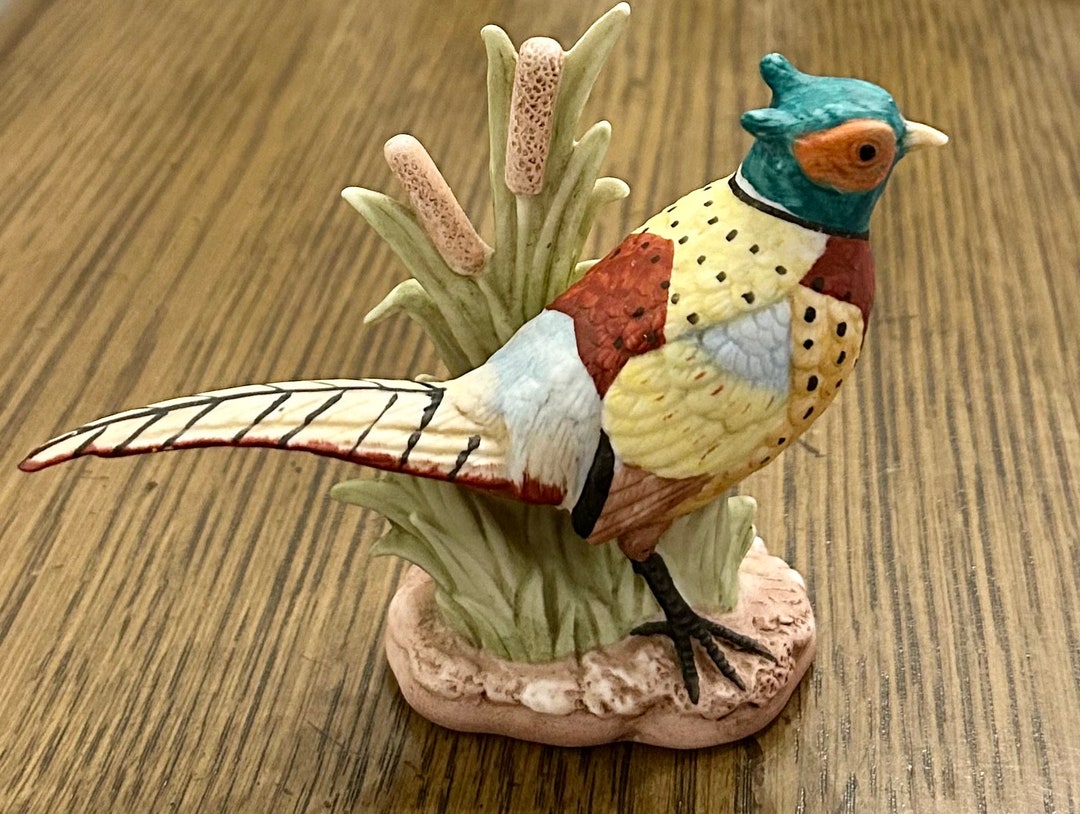 Vintage George Good Small Hand Painted Porcelain Pheasant Figurine 4 1/ ...