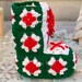 Vintage Hand Knit Granny Square Christmas Stocking / Boot - Etsy