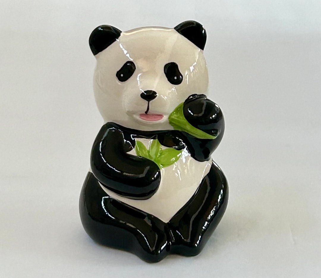 Vintage Panda Bear Small Ceramic Coin Bank 4 1/2” H - Etsy