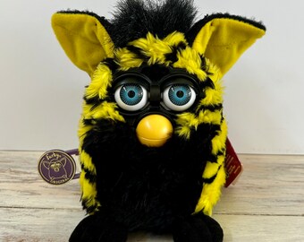 Vintage Furby Toy Yellow Black Striped Bumble Bee 1999 Stuffed Tiger ...