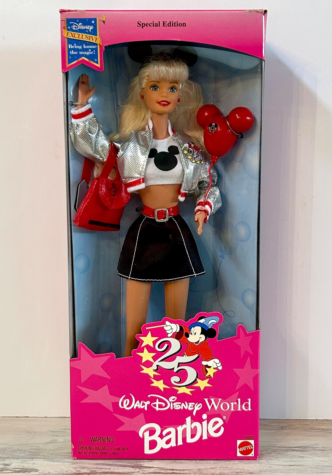 Vintage 1996 25th Anniversary Walt Disney World Barbie Doll Action ...
