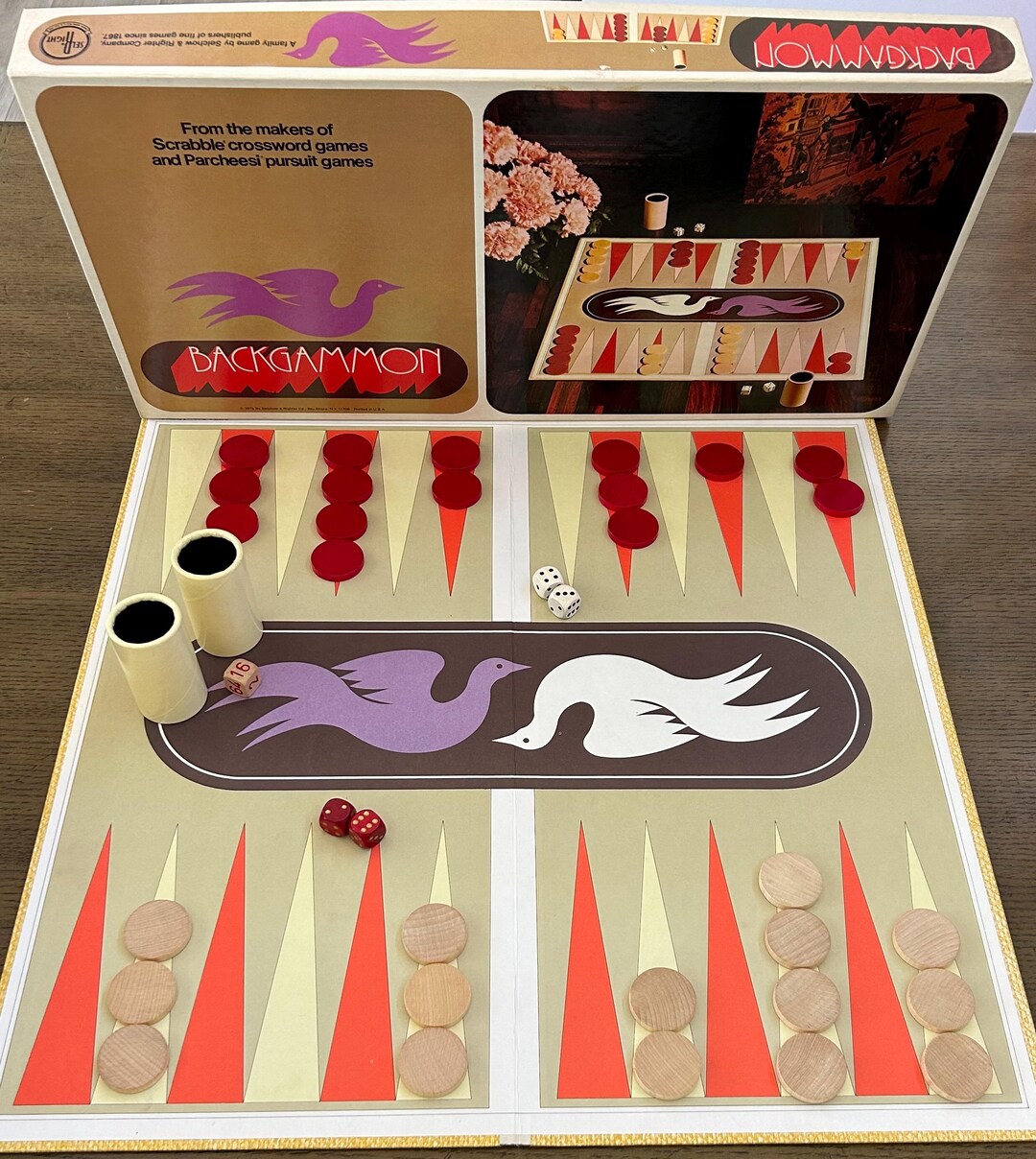 Vintage 1975 Backgammon Board Game by Selchow & Righter No 85 - Etsy