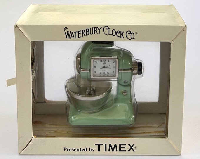 Vintage Waterbury Timex Miniature Kitchen Mixer Desktop Clock Novelty ...