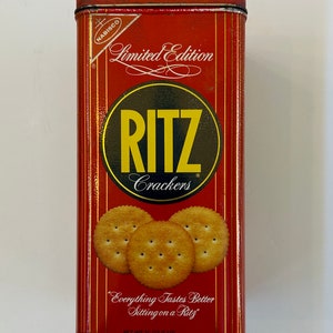 Vintage 1986 RITZ Crackers Limited Edition Oblong 16 Oz Tin Container ...