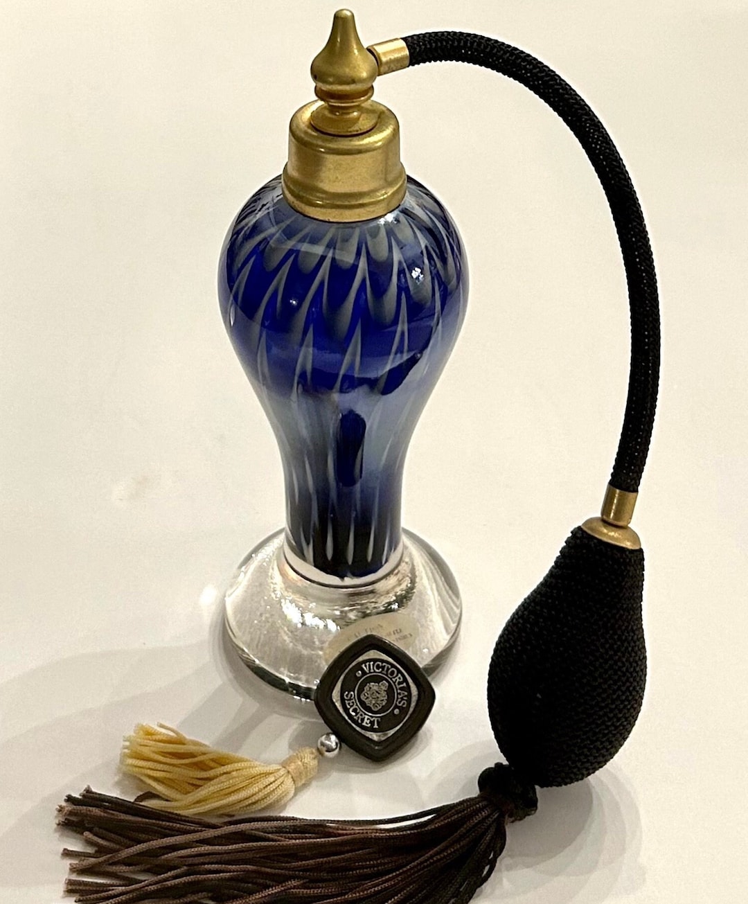 Vintage Victorias Secret Cobalt Blue Glass Perfume Bottle Atomizer - Etsy