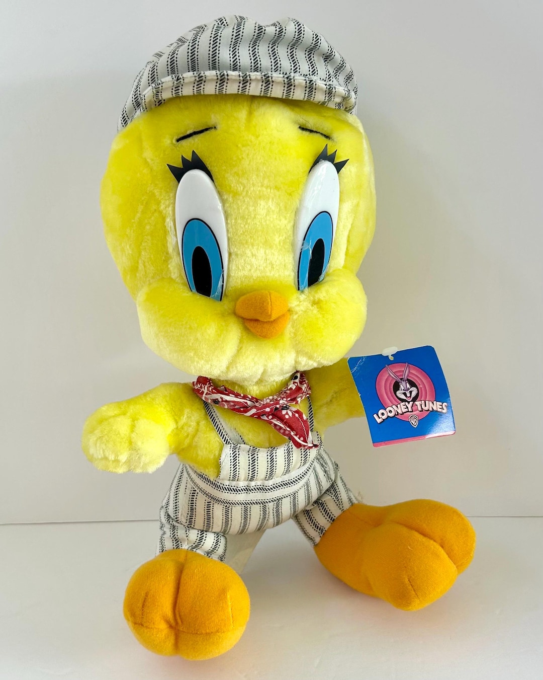 Vintage 1998 Looney Tunes Tweety Bird Train Conductor 13” Plush Soft ...