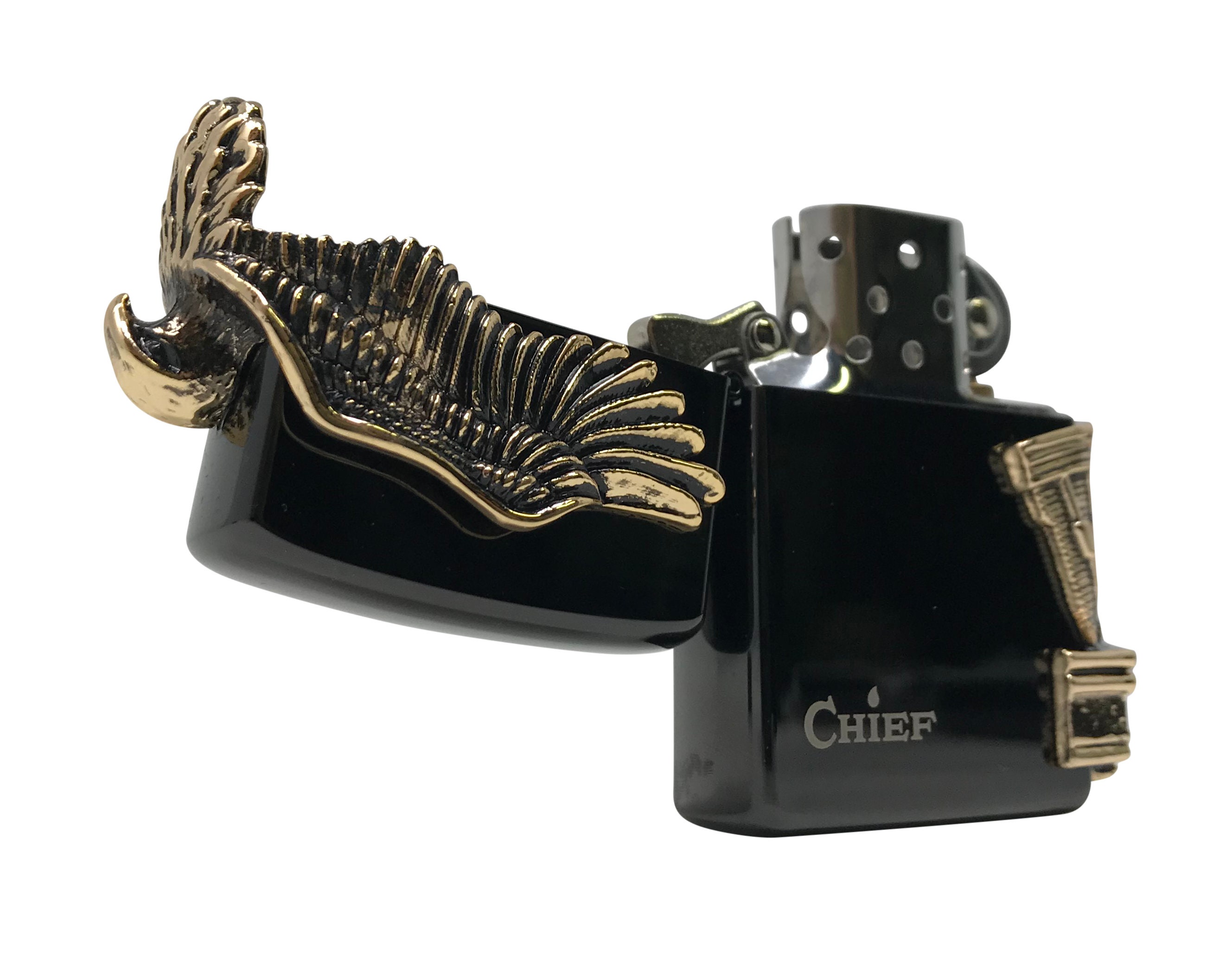 CHAI Black Edgy Eagle Lighter Refillable Reusable Windproof | Etsy