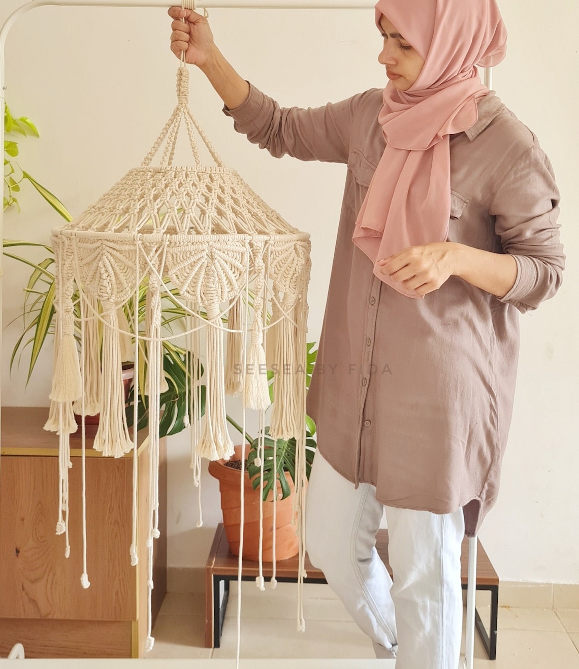 Macrame Canopy With Tulle Boho Macrame Canopy Baby Nursery - Etsy