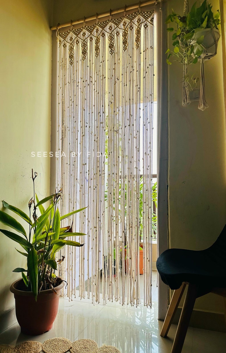 Large Macrame Curtains, Macrame Backdrop, Bohemian Curtains , Boho Backdrops, Bohemian, Macrame ...