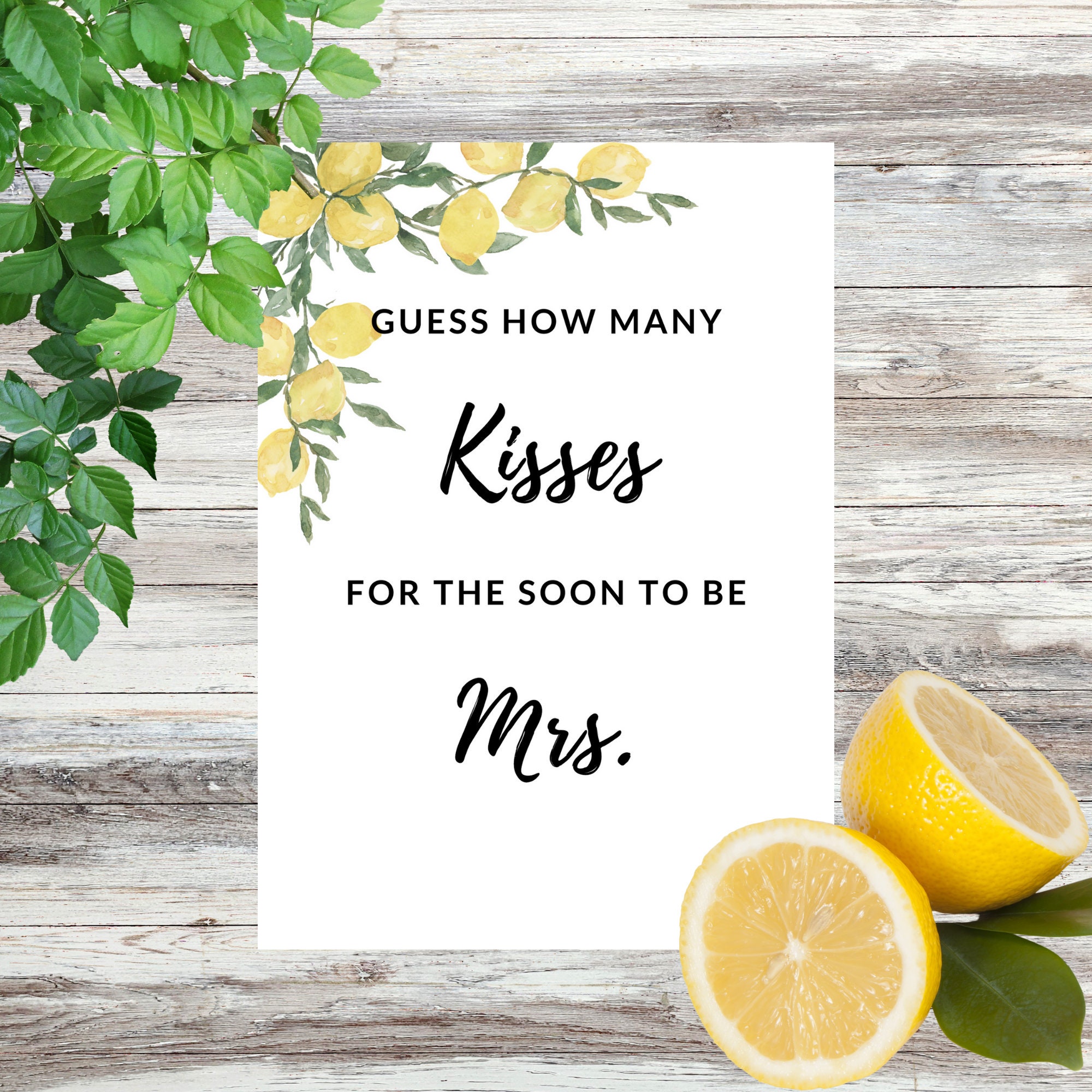 Six Games Lemon Themed Wedding or Bridal Shower Game | Etsy