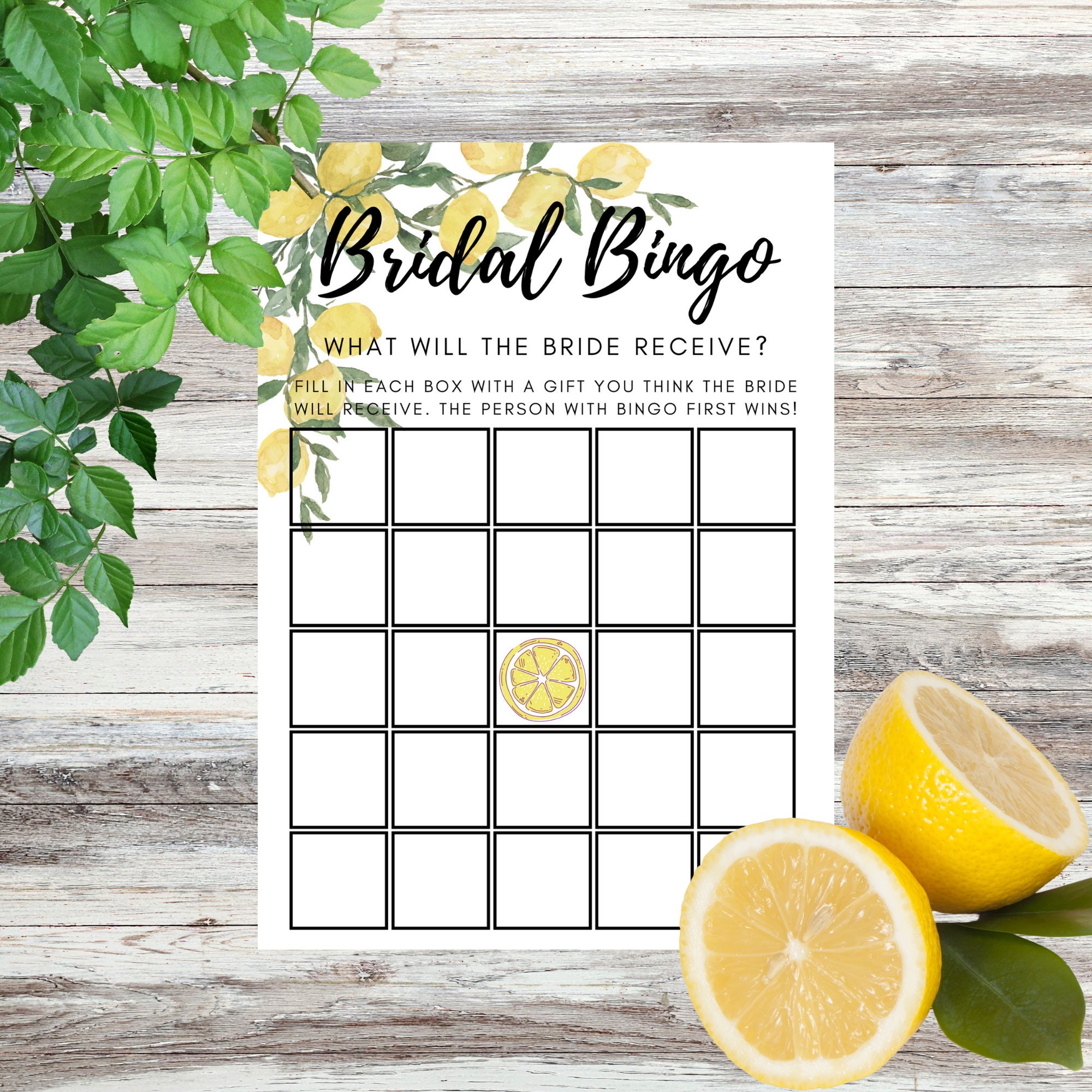 Six Games Lemon Themed Wedding or Bridal Shower Game | Etsy